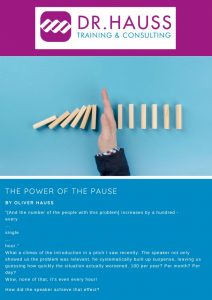 Power of the Pause - Dr Hauss Training
